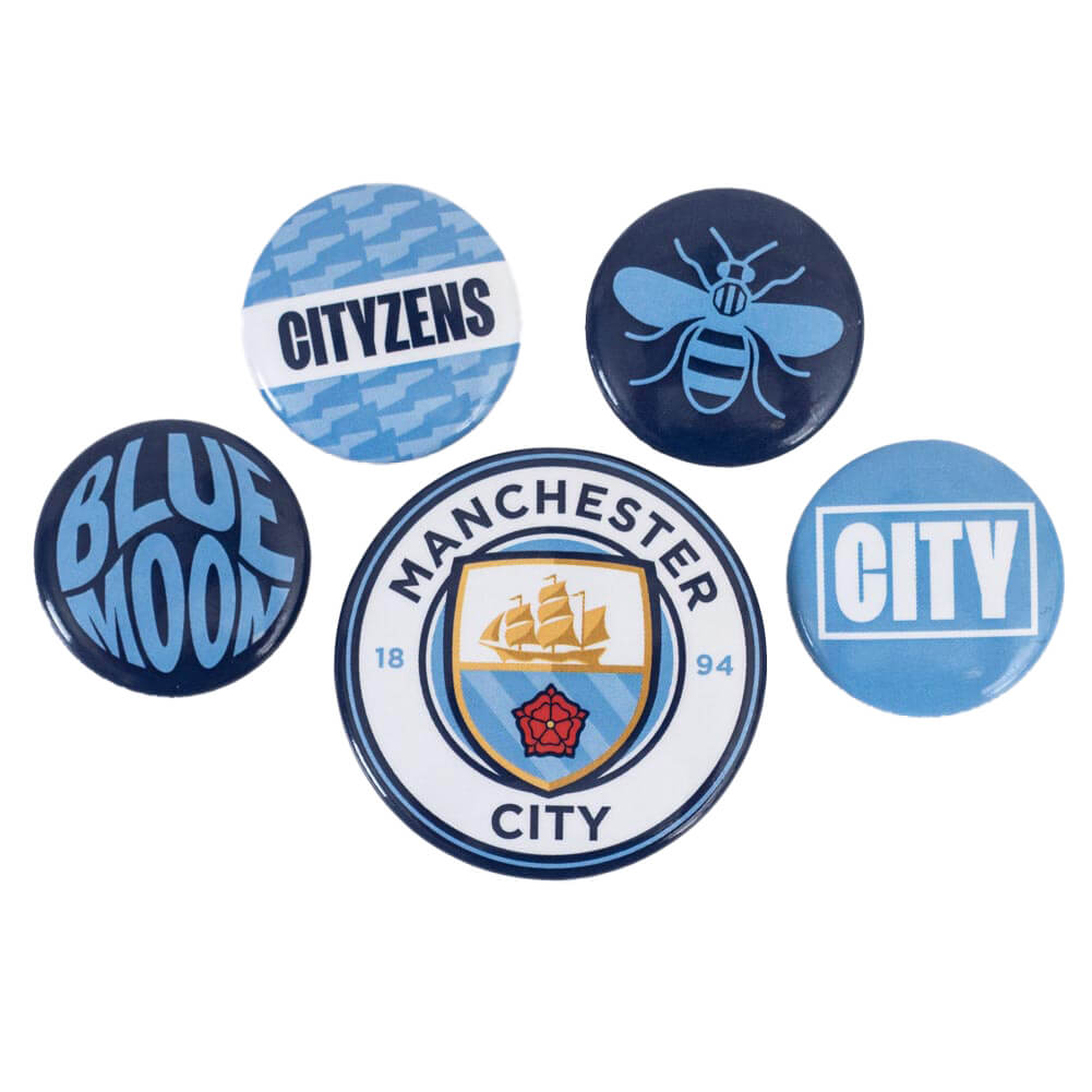 Manchester City Pins - 5 stk | Officiel | Køb
